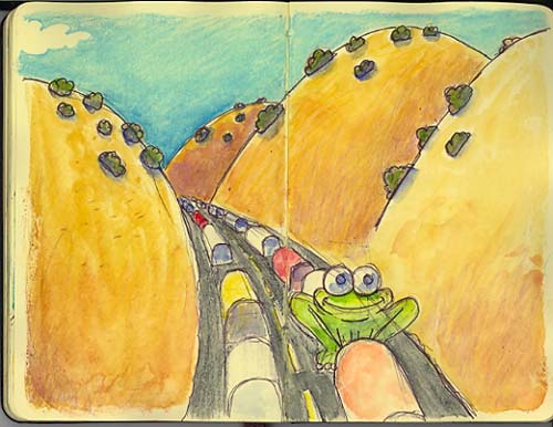 Toad on the Road | CartoonGoddess Sketchblog